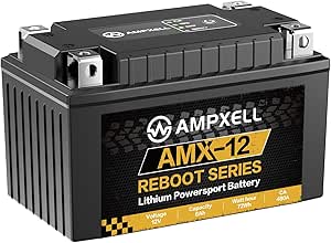 Amazon.com: YTX12BS Lithium Powersports Battery Reboot Series 12V 6AH ...