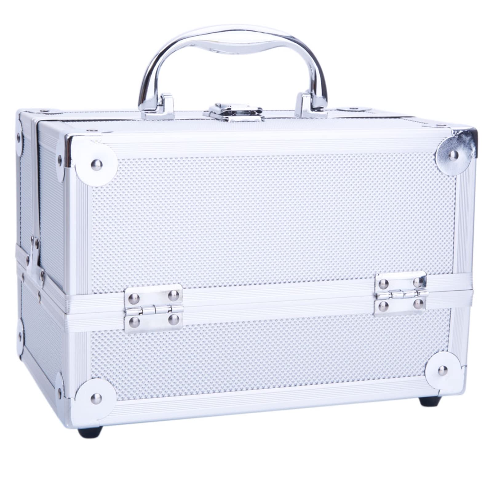 Amazon.com: Aluminum Cosmetic Train Case - Lockable Handle Make-up ...