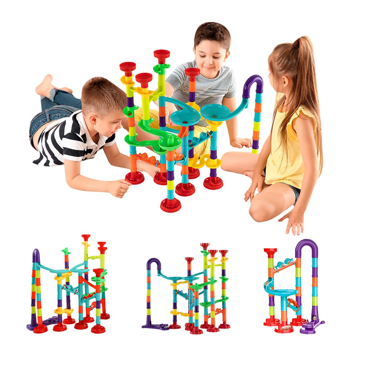 L LET'S PLAY Bloques de contrucción Educativo de 113 Piezas para niños ...