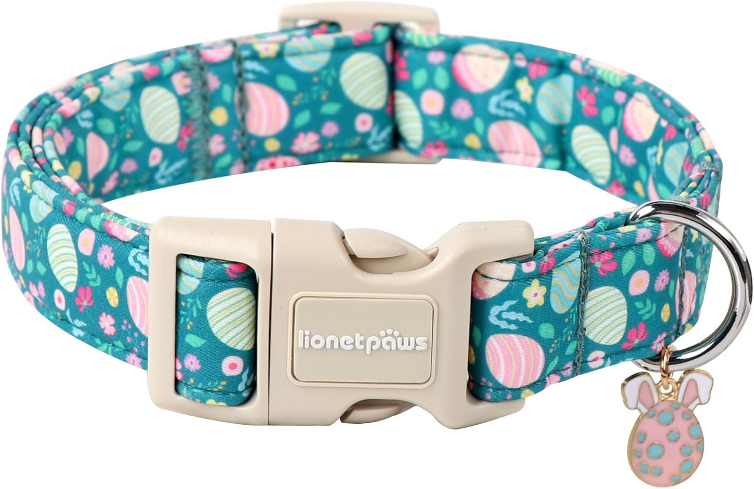 Amazon.com : Lionet Paws Easter Dog Collar- Cute Colorful Eggs Green ...