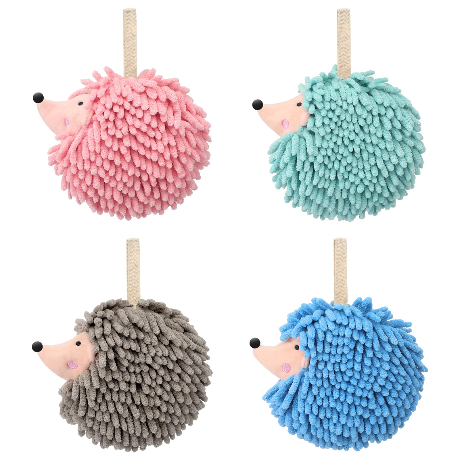 Amazon.com: SmoothNovelty 4 Pcs Chenille Hand Towels Hedgehog ...