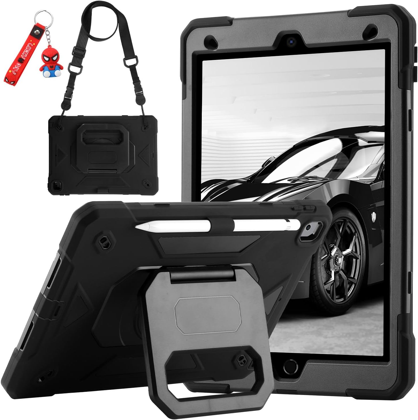 Amazon.com: for iPad 10.2 inch Shockproof Case with 360 Rotating Grip ...