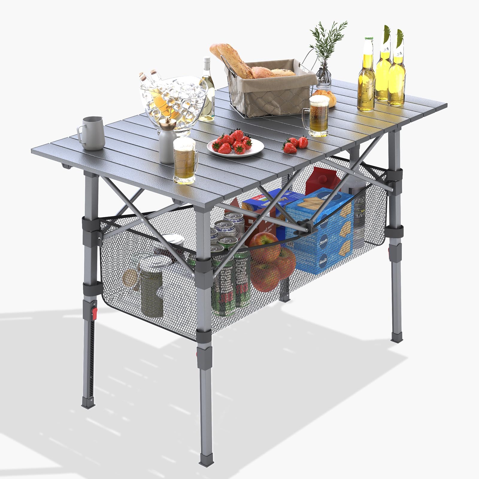 Amazon.com: Portable Outdoor Camping Table Large for 2-6 Person Stable ...