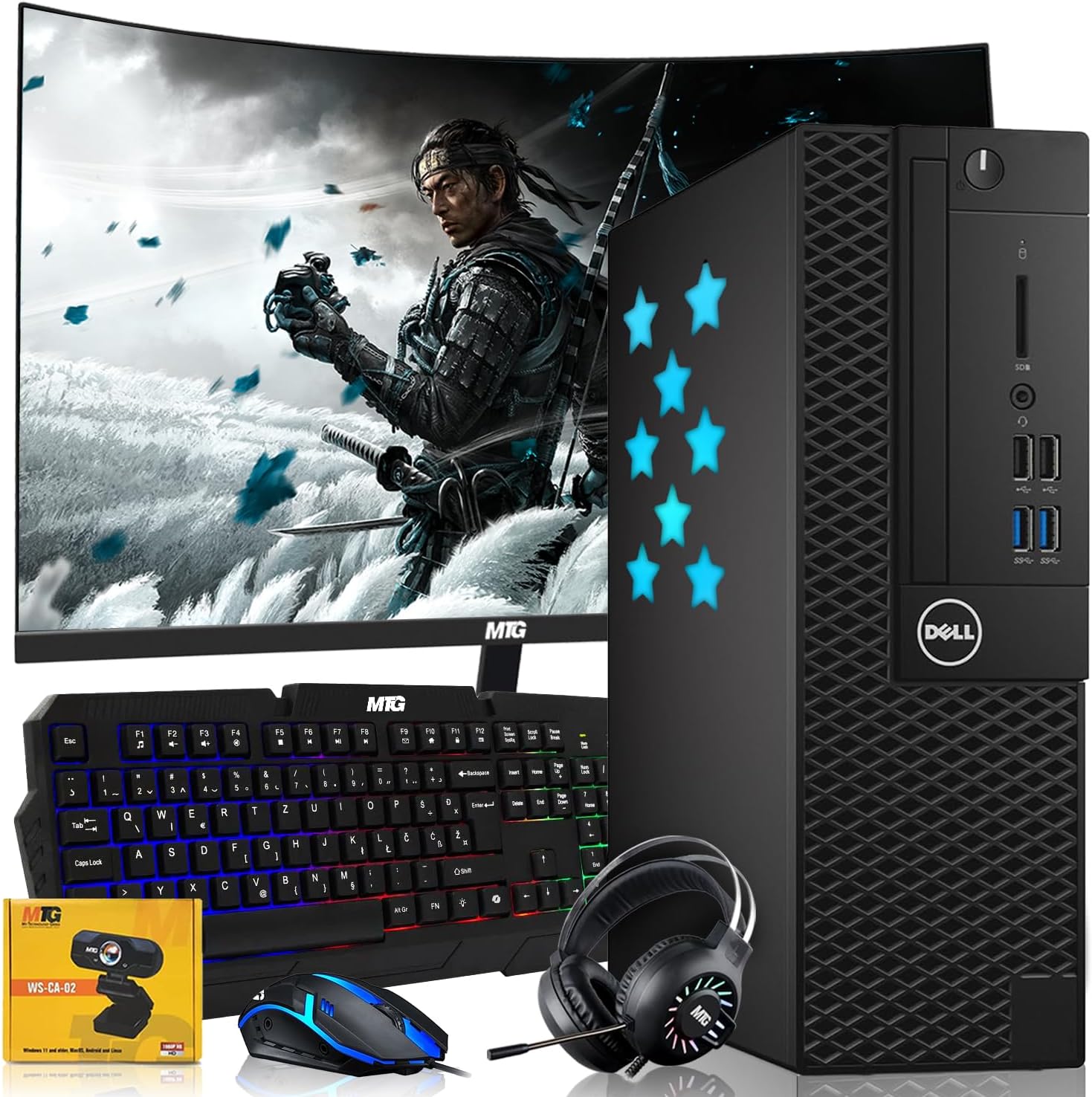 Amazon.com: Dell Desktop PC Gaming Bundle - Core i7, 16GB RAM, 1TB SSD ...