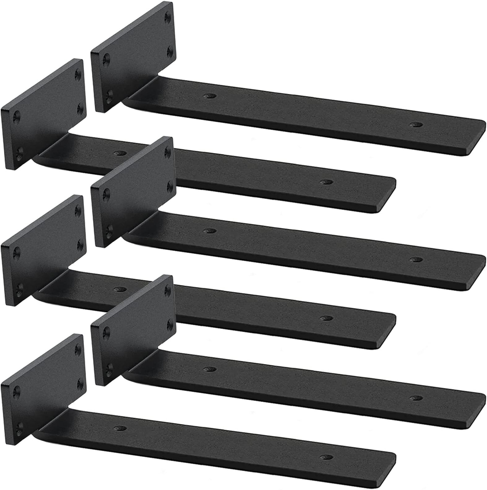 Amazon.com: Rustic Shelf Brackets 12 Inches - Shelving Brackets with ...