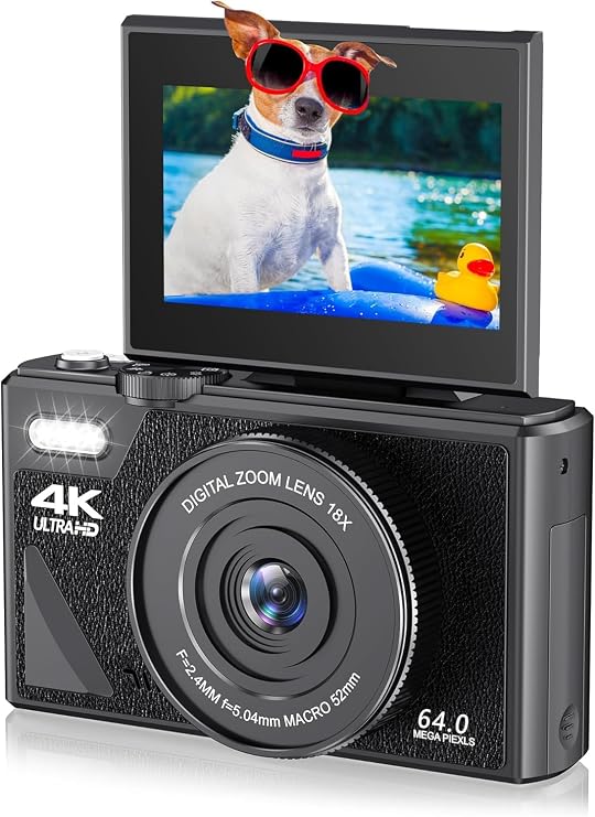 Bewinner Retro 64MP Digital Camera, Vintage 4K UHD Vlogging Camera with ...