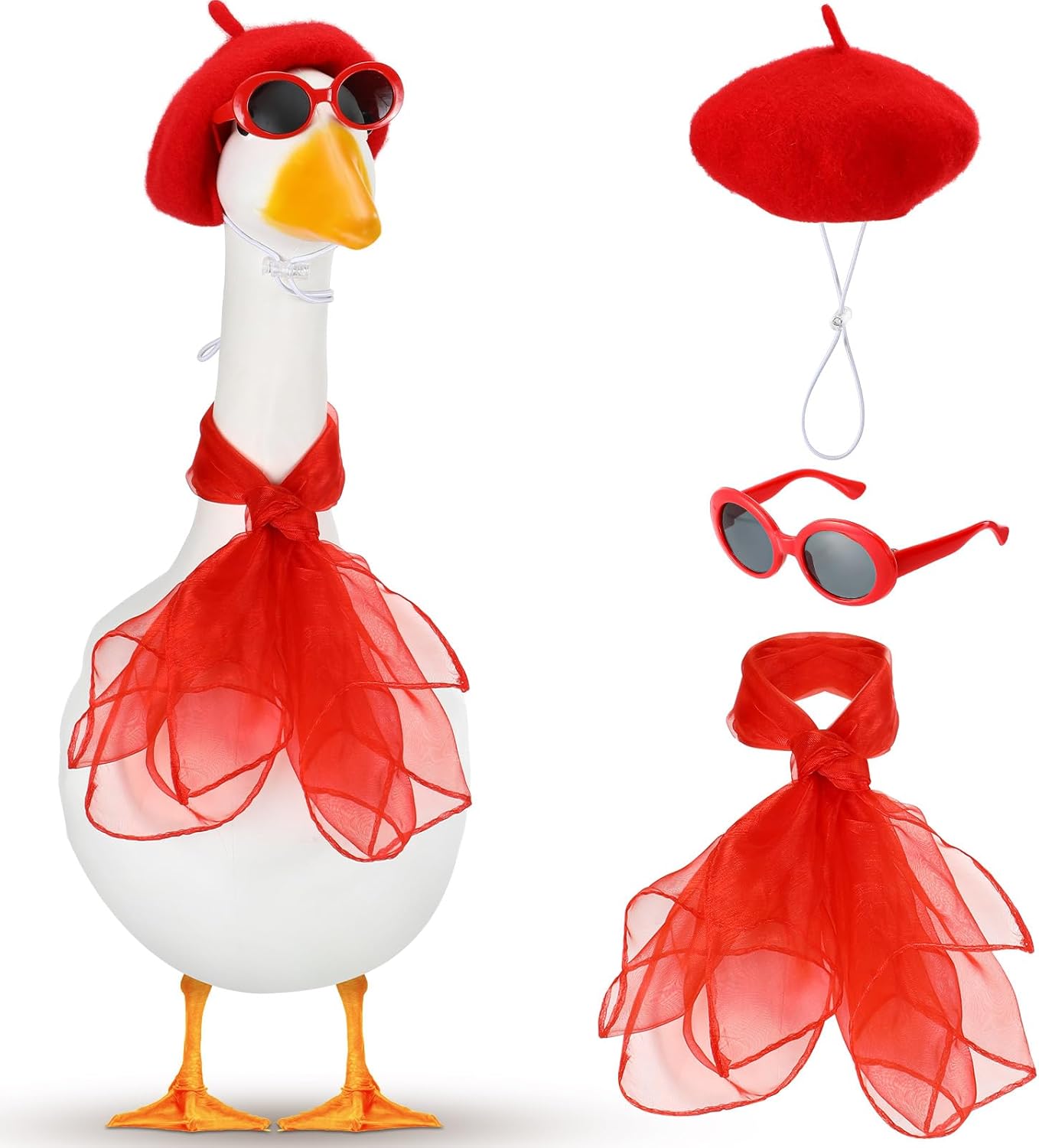 Amazon.com: Yaomiao 3 Pcs French Porch Goose Outfit Set for 23'' 17 ...