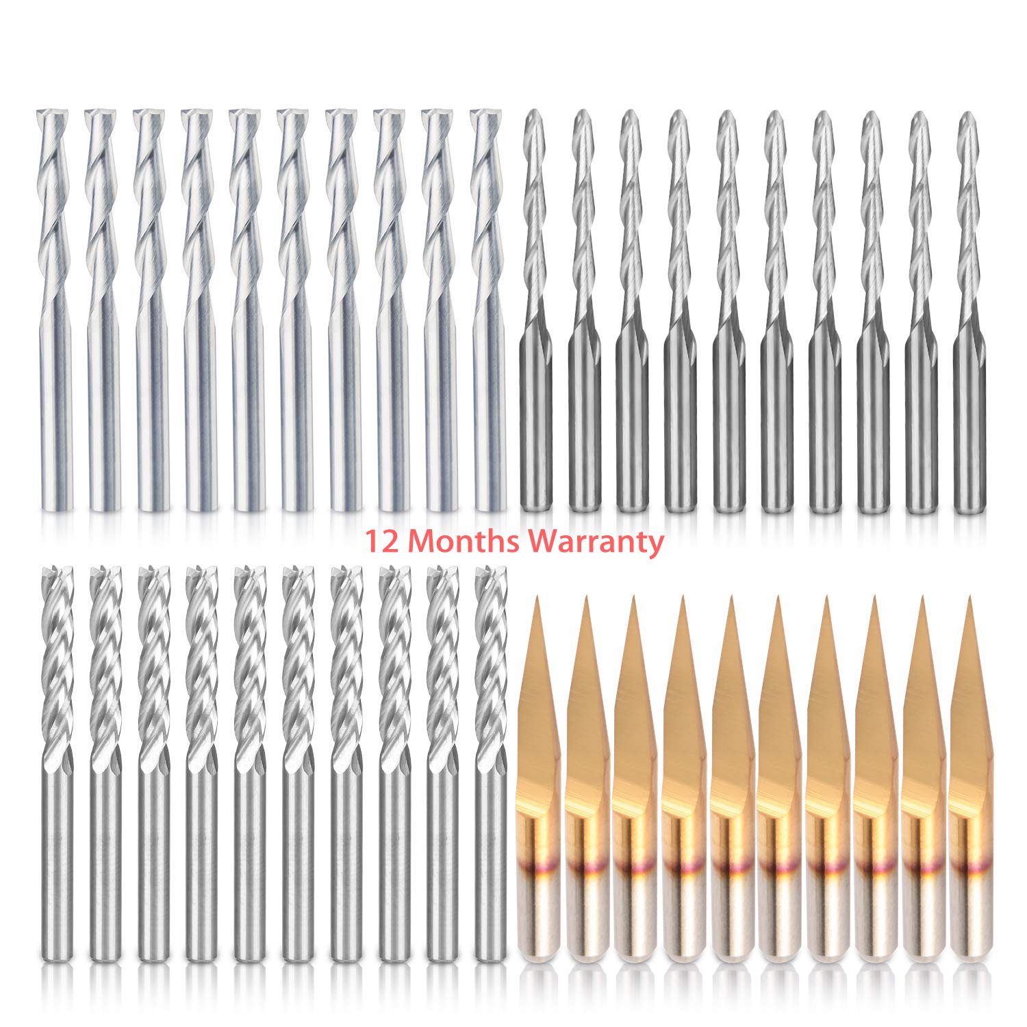 HQMaster Combination Kit Set Router Bits Cutter Cutting Milling Tool (4 ...