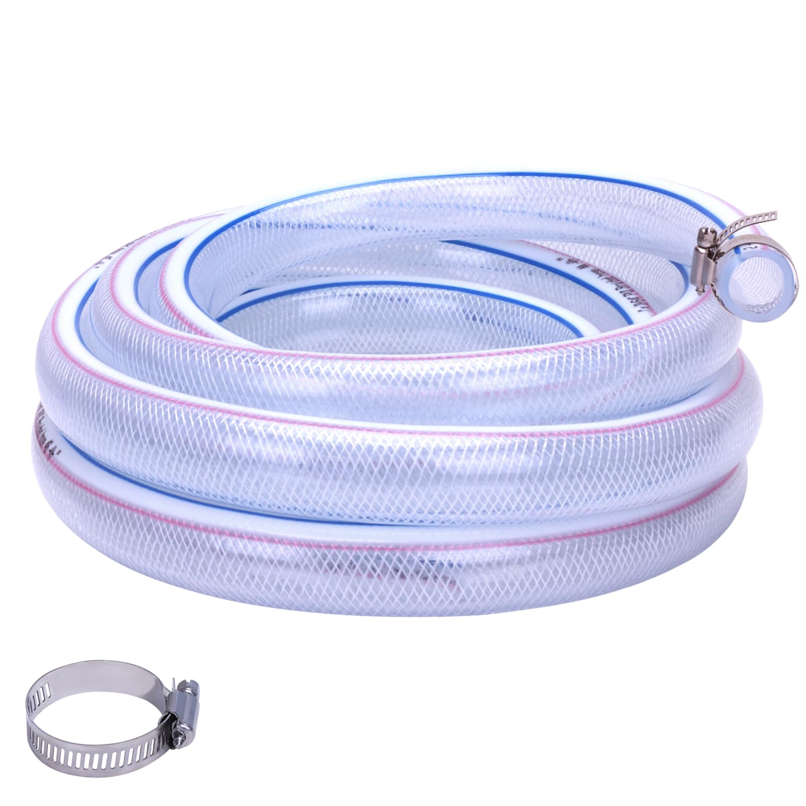 Amazon.com: DERPIPE Soft Braided PVC Tubing - 1" x 1-19/64" OD High ...