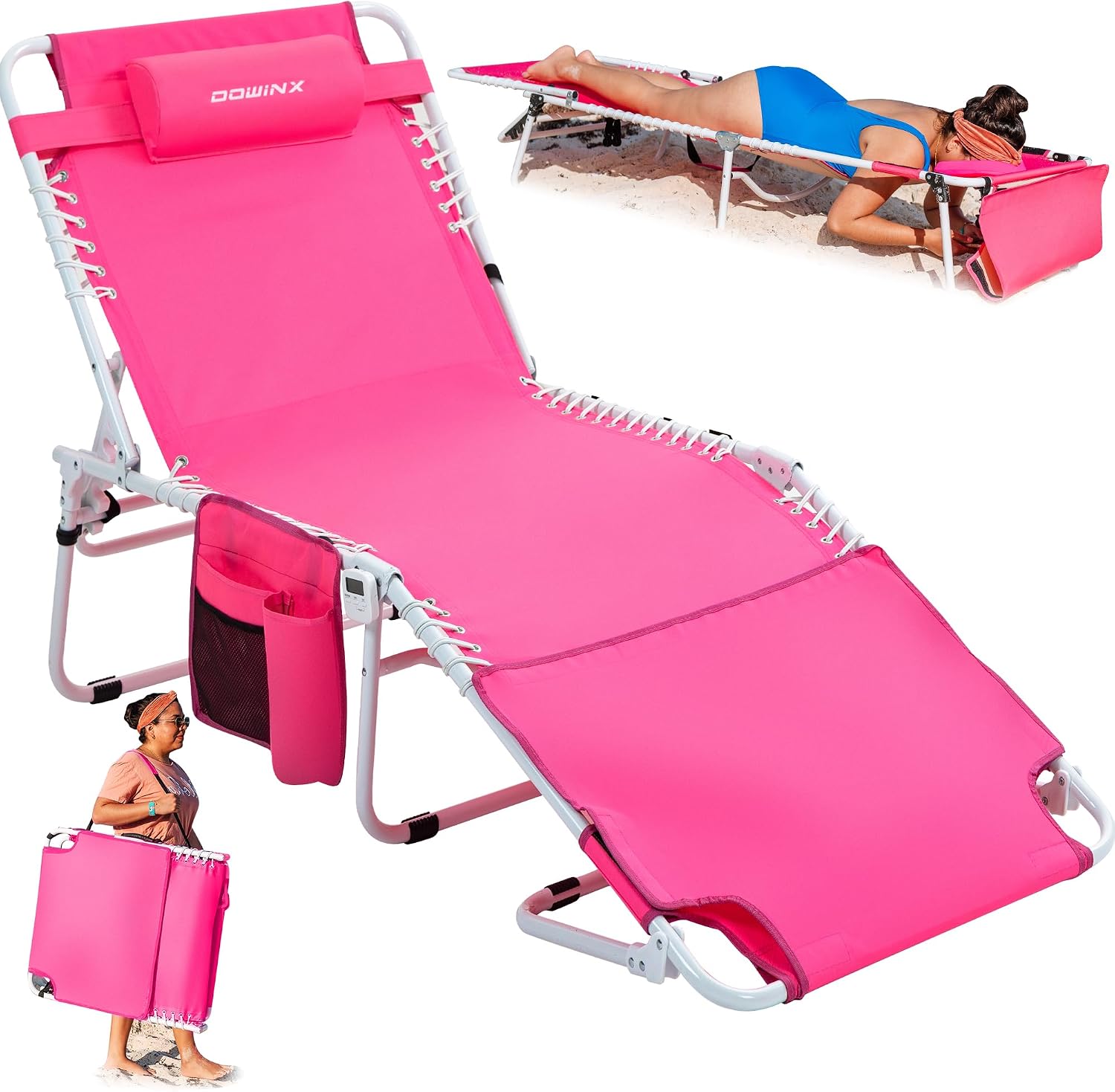 Amazon.com : Dowinx Oversized Tanning Chair with Face Hole, Portable ...