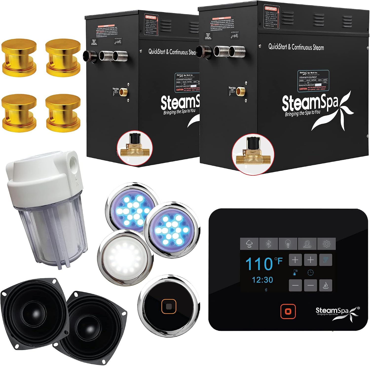 Amazon.com: SteamSpa BKT2400-A Black Series Wifi and Bluetooth 24kW ...