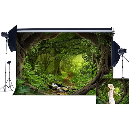 Haosphoto Vinyl 7X5FT Tropical Jungle Forest Backdrop Fairytale Woods ...
