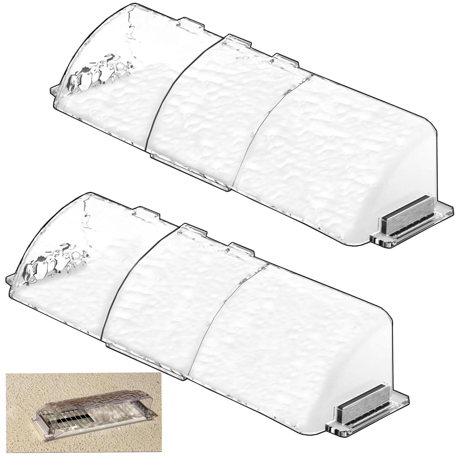 Snapklik.com : 2 Pack Adjustable Air Vent Deflector, 9-15 Transparent ...