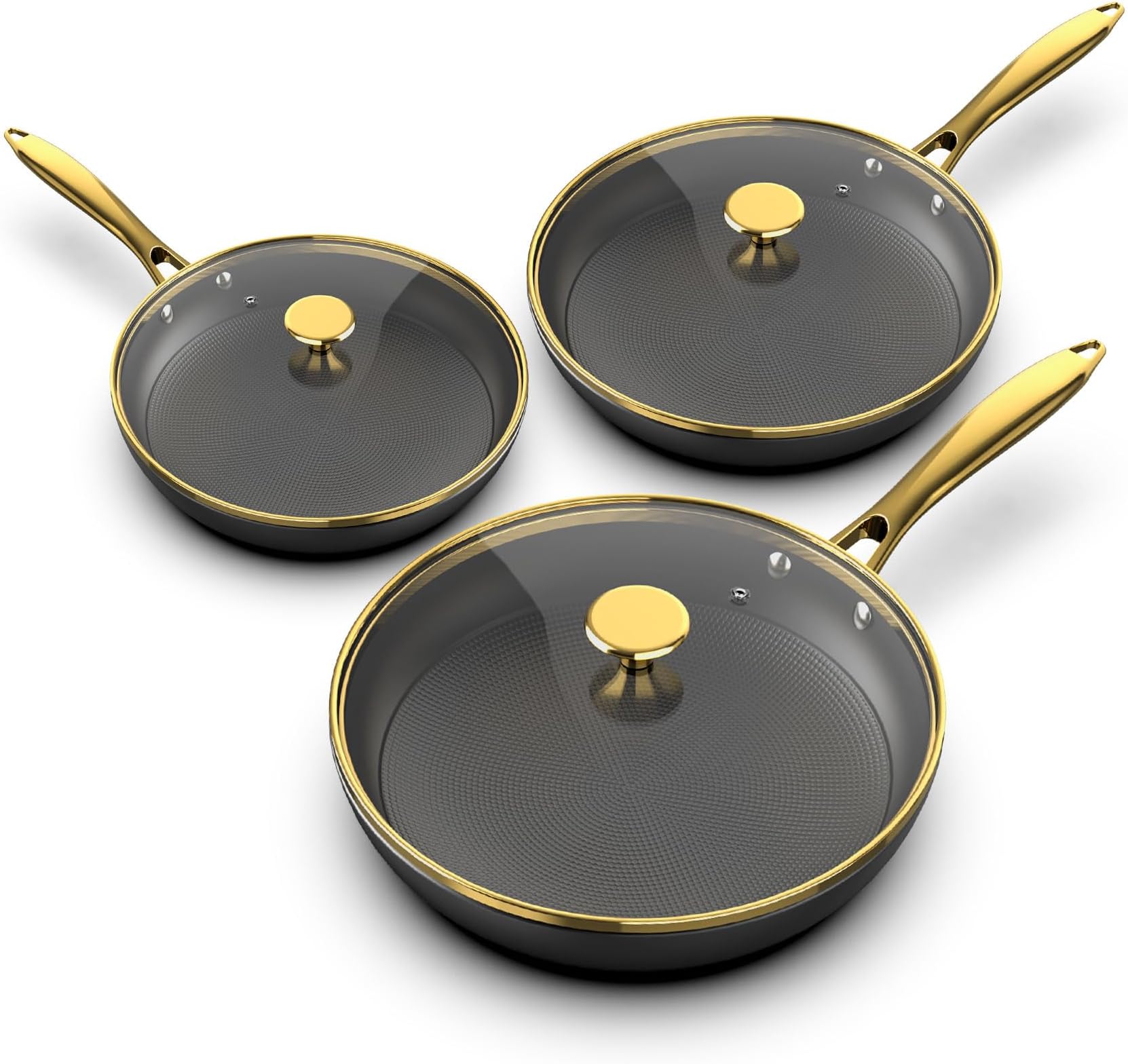 Amazon.com: imarku Non Stick Frying Pans - 8&10&12 Inch Cast Iron ...