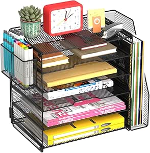 Amazon.com: Samstar Desk Organizer, 5 Tier Paper Letter Tray with ...