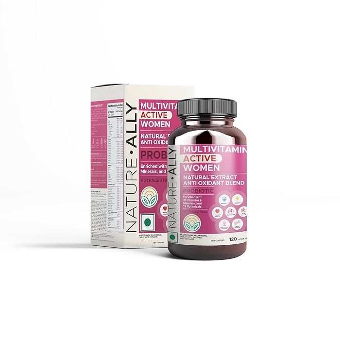Buy Nature Ally Multivitamin Active Women (120 tabs) : 100% RDA 21 ...