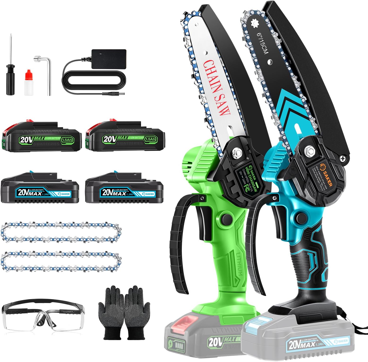 Amazon.com: Saker Mini Chainsaw,6 Inch Portable Electric Chainsaw ...