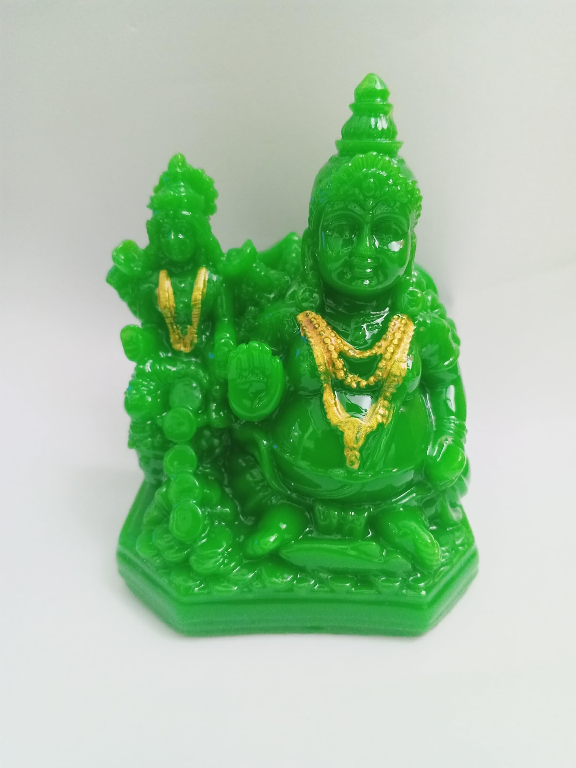 Buy Puja Celebrations Kubera Lakshmi Statue Green, Size: Height: 4 ...