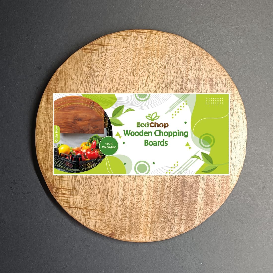 Buy Wood Chop | Single Piece Solid Acacia Wood | Reversible Cutting ...