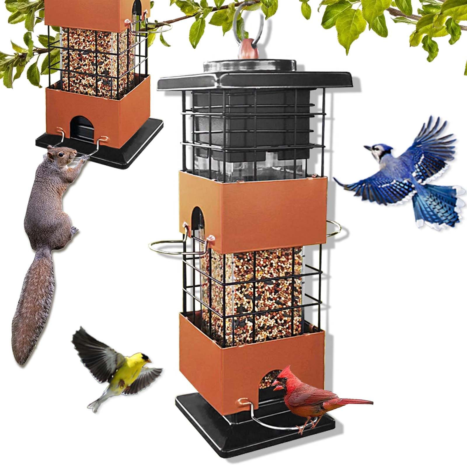 Amazon.com : Bird Feeders Outdoors Hanging Metal: Outside Birdfeeder ...