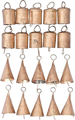 Amazon.com: RW Rustic Hanging Bells - Set of 15 Large Giant Christmas ...