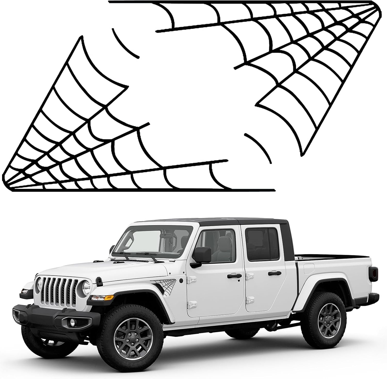 Amazon.com - Spider Web Car Decals Fender Vent Vinyl Decal Fits for ...