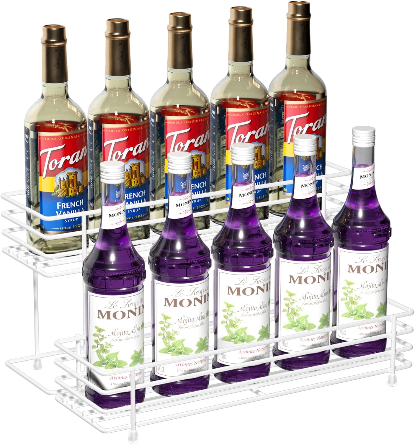 Amazon.com: Jinei 2 Pcs Coffee Syrup Holder Countertop Snack Stand ...