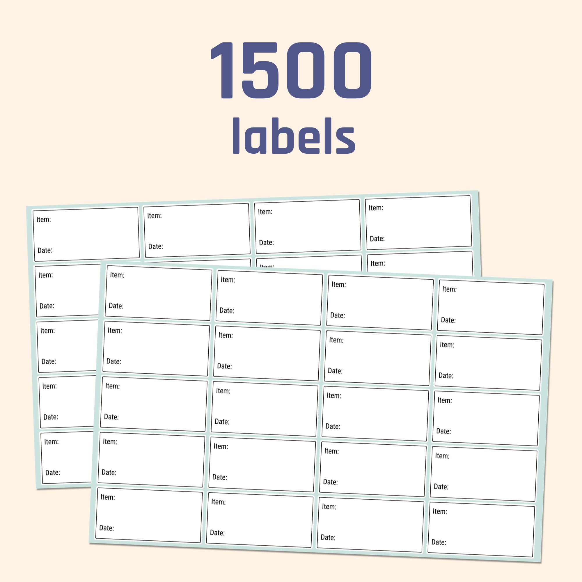 Snapklik.com : 1500 Pack, 2" X 1", Removable Food Storage Freezer Date ...