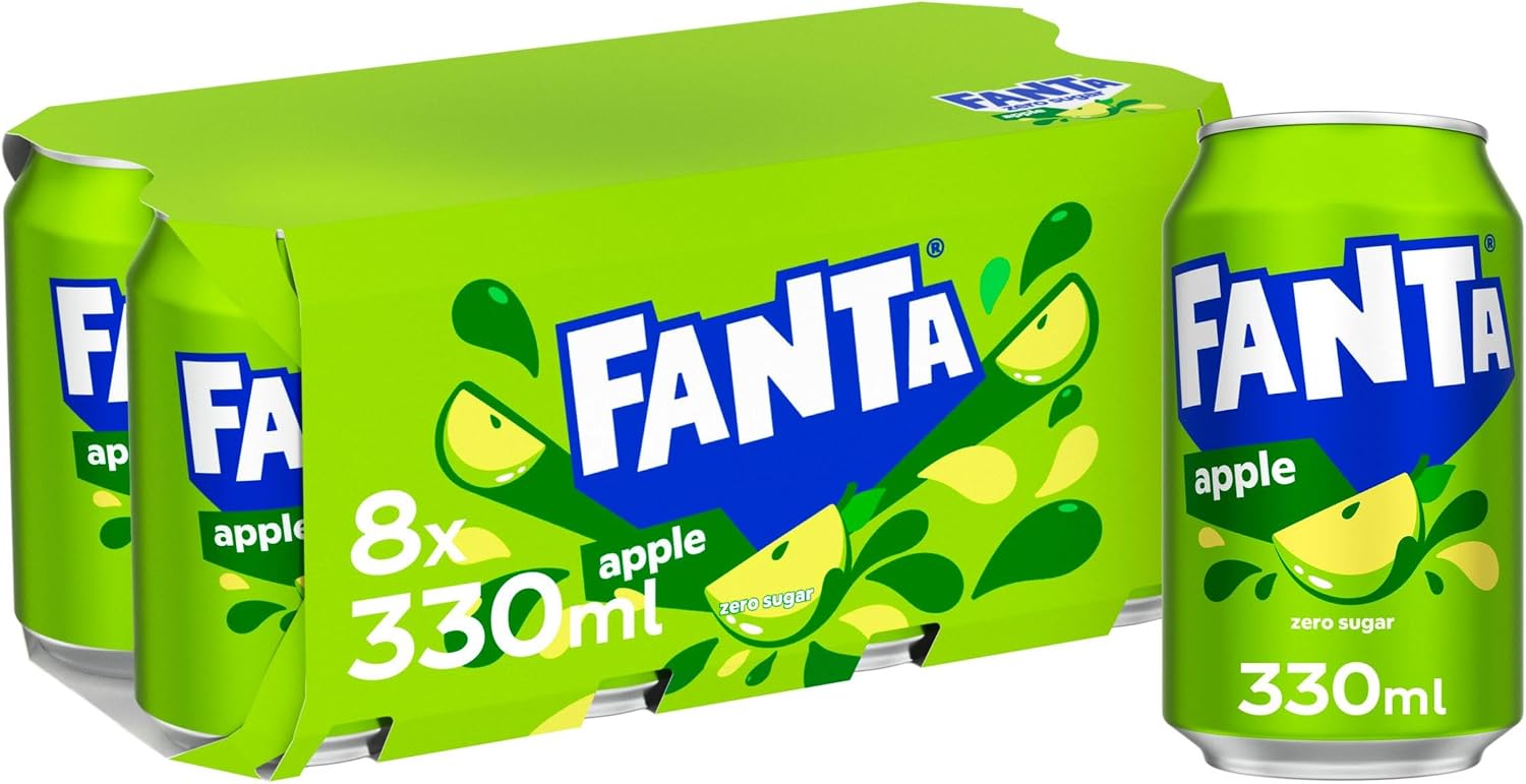 Fanta Apple Zero Can, 8 x 330ml : Amazon.co.uk: Grocery