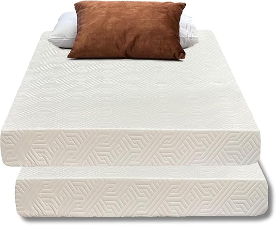 Amazon.com: Viscologic Set of 2 Econo 5" Twin Size Mattresses in a Box ...