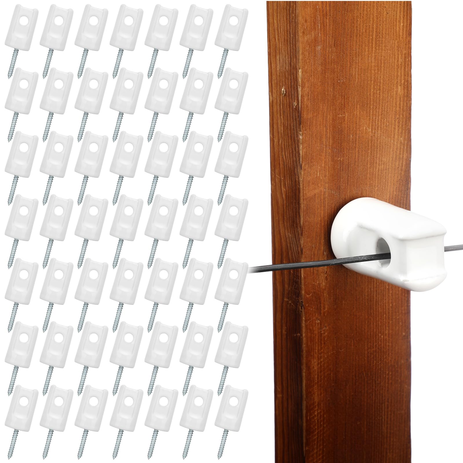 Amazon.com : Blulu 50 Pack Ceramic Electric Fence Insulator Heavy Duty ...