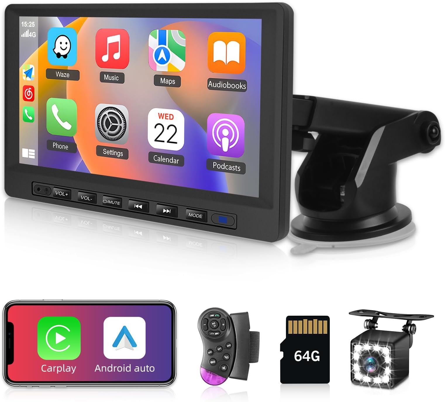Amazon.com: NHOPEEW Carplay Screen for Car 7 Inch Touchscreen ...