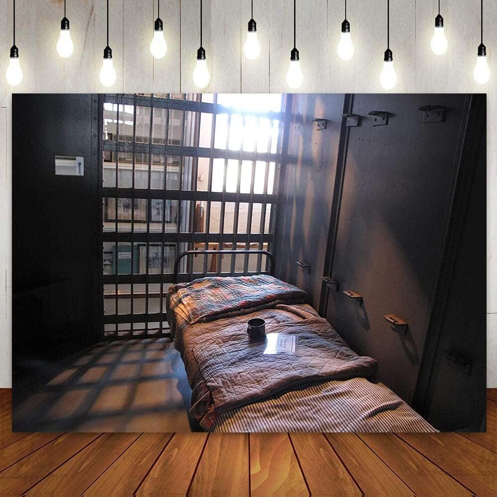 Amazon.com : Prison Backdrop Dark Scary Jail Background Party ...