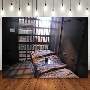 Amazon.com : Prison Backdrop Dark Scary Jail Background Party ...