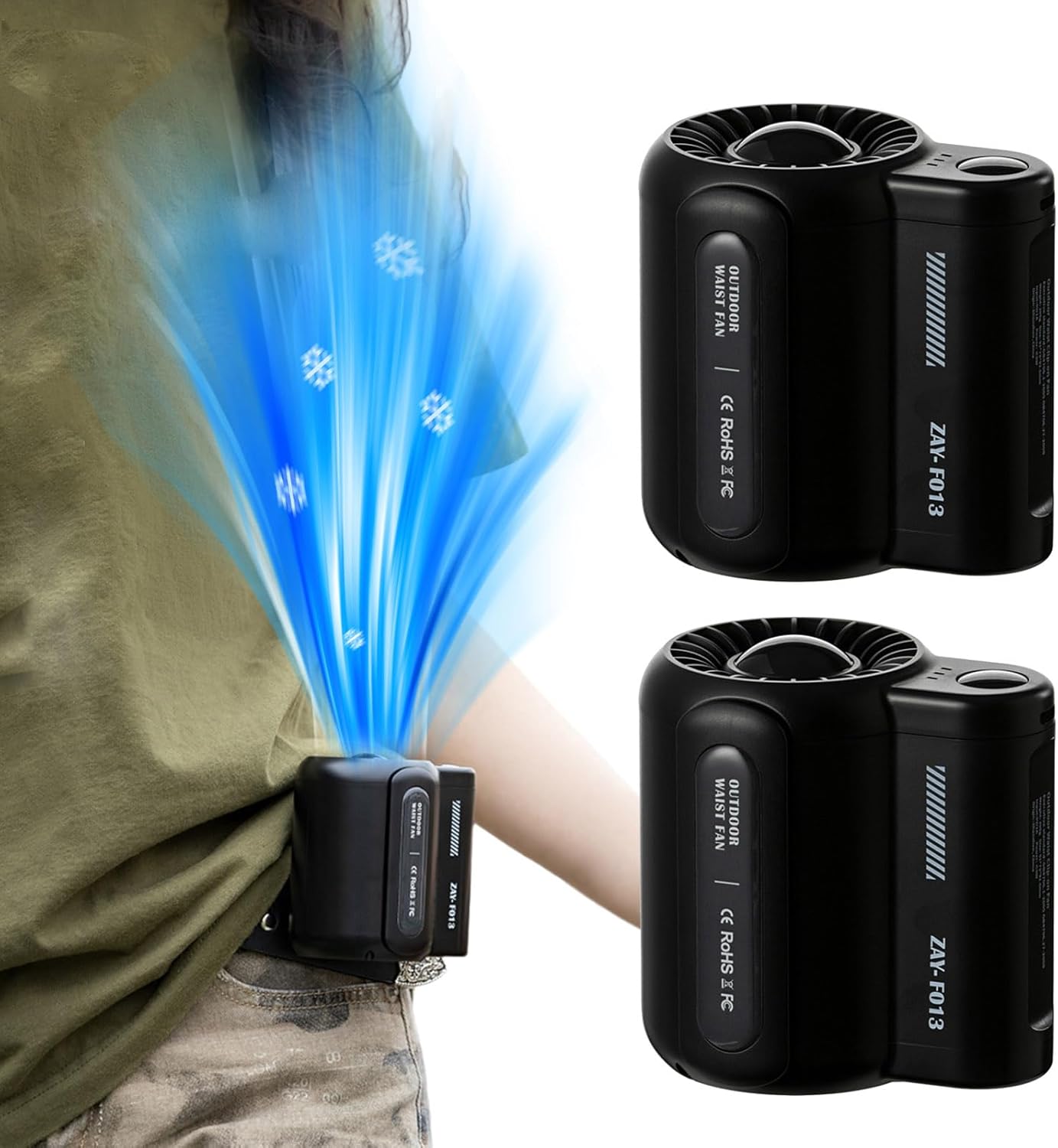 Cool Clip Fan Under Shirt, Mini Waist Mounted Electric Fan Portable ...