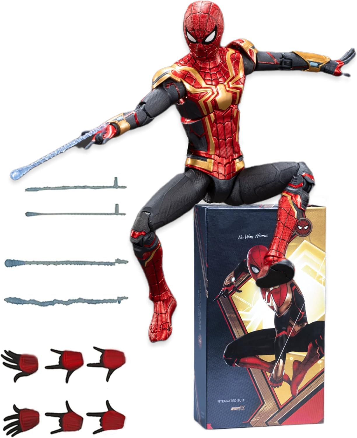 Amazon.com: Eviski 7 Inch No Way Home Iron Spiderman Action Figure Exquisite Painting 20 Joints ...