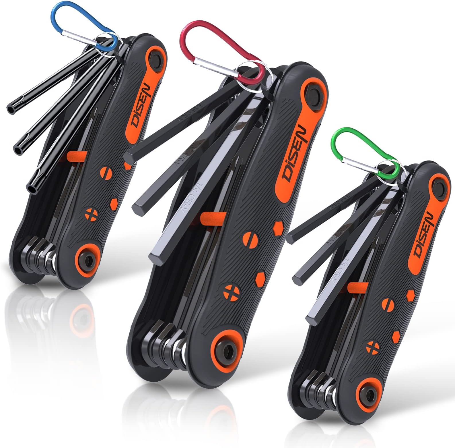 LOZAGU 14PCS Folding Allen Wrench Sets, Metric and SAE Allen Key Set ...