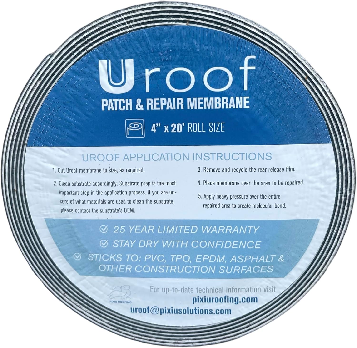 URoof Patch & Repair Membrane Roll | Pixiu Molecular Adhesive ...