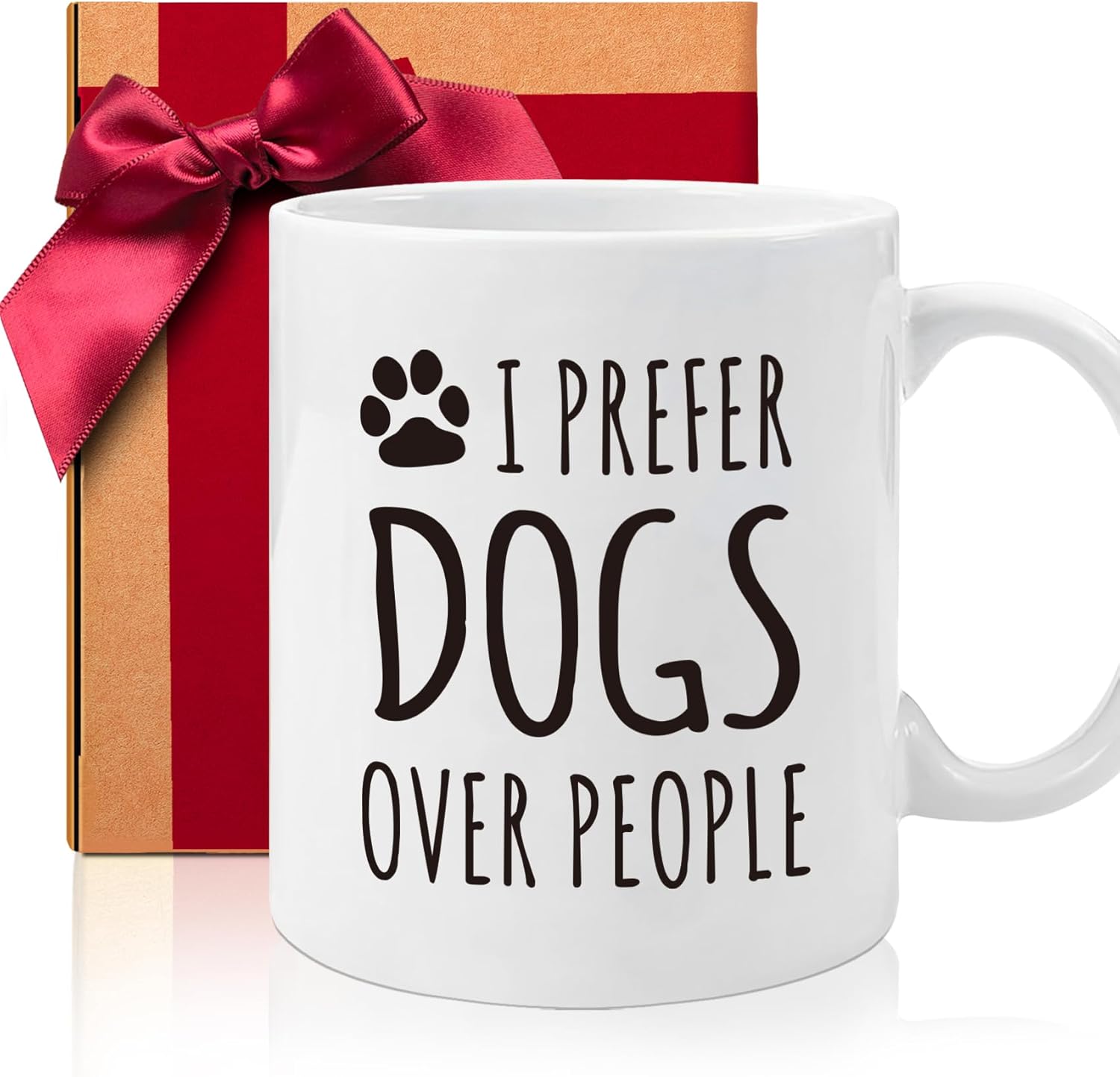 Amazon.com: ZWV Dog Lover Mug Gifts for Women Men,I Prefer Dogs Over ...