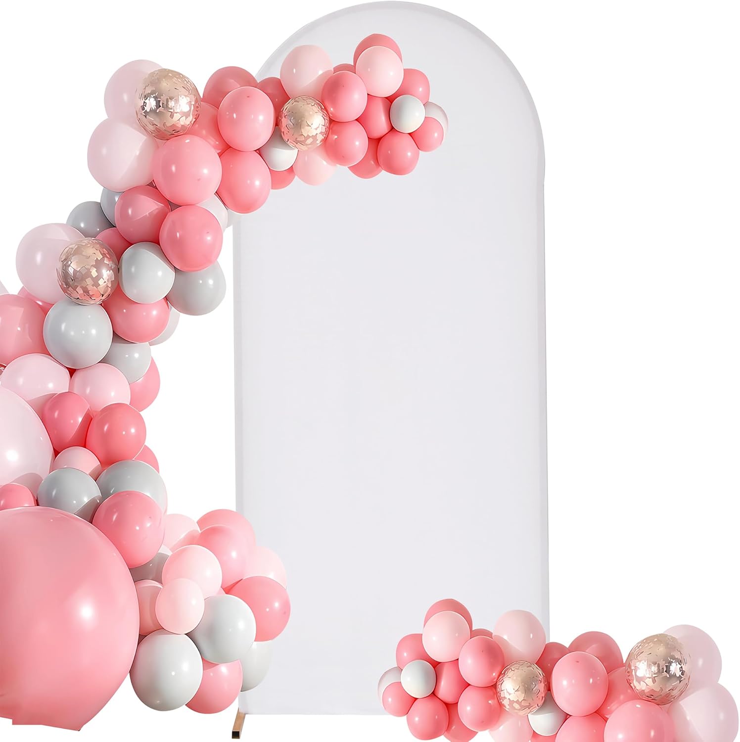 Amazon.com: Jieqier White Arch Backdrop Covers - 7.2FT Round Top Arched ...