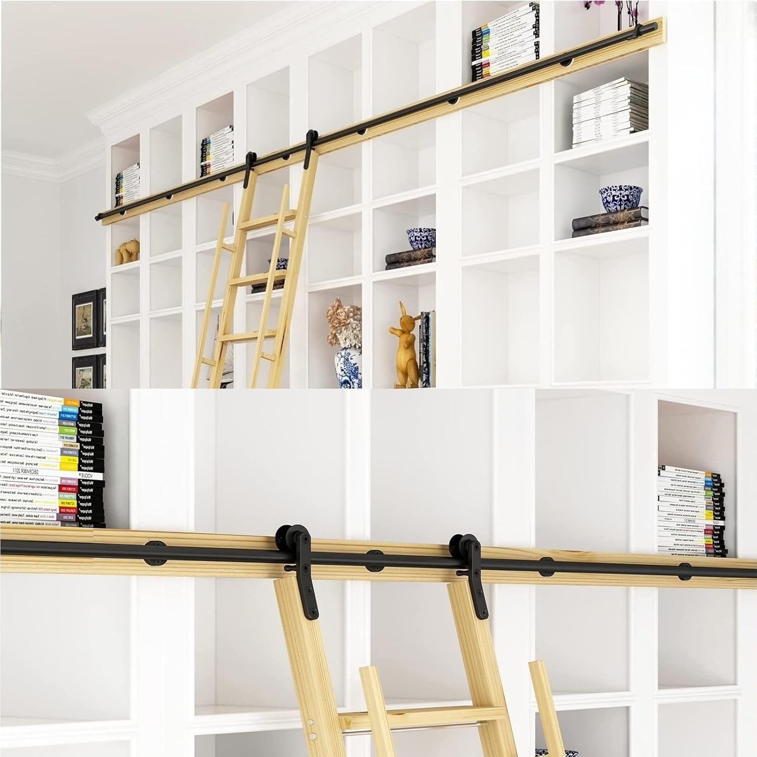 Amazon.com: Rolling Library Ladder Hardware Kit - Sliding Ladder ...