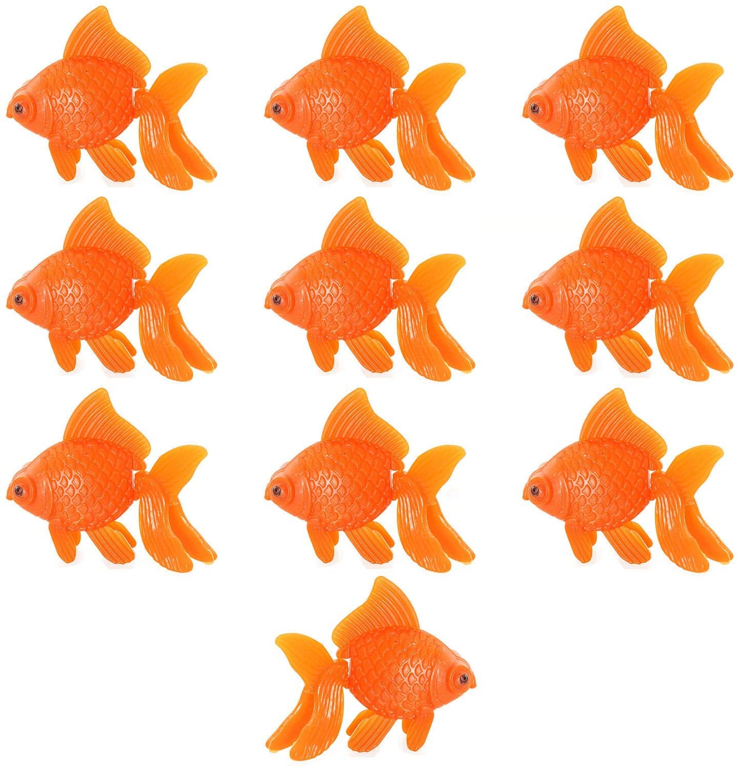 Snapklik.com : Plastic Gold Fish - 10PCS, 2 Inch Orange Artificial ...
