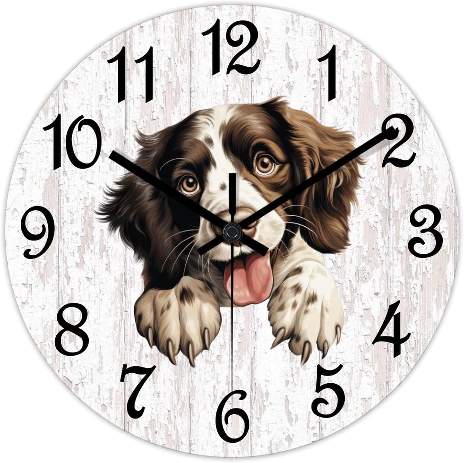 Amazon.com: COCOKEN English Springer Spaniel Wooden Wall Clock Lovely ...