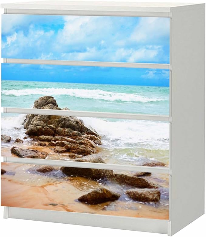 Decal For Ikea Malm Chest of Drawers 80x100 cm Coast Furniture Stickers ...
