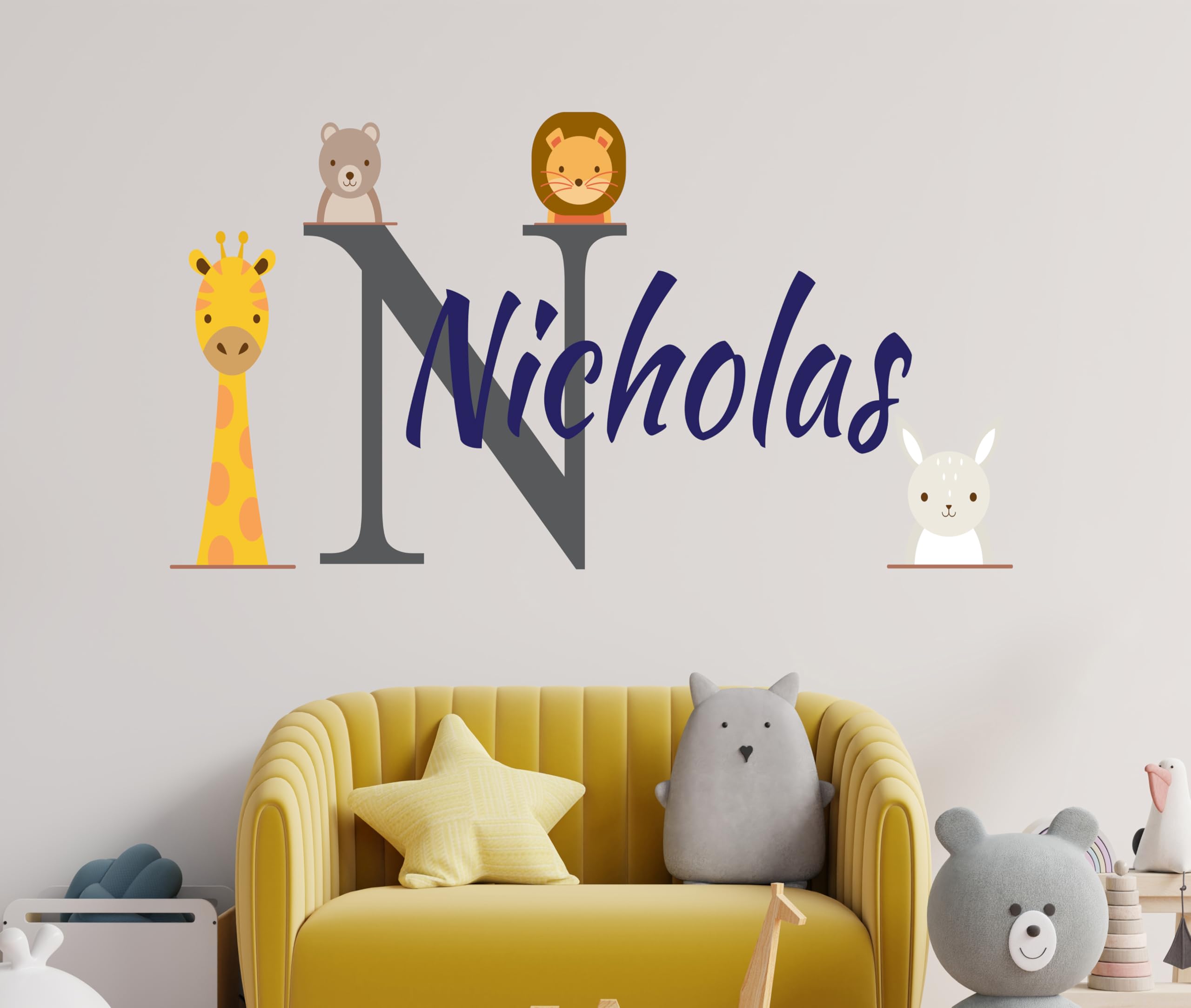 Calcomanía Con Nombre Para Pared Vinilos Para Bebés Y Stickers Para