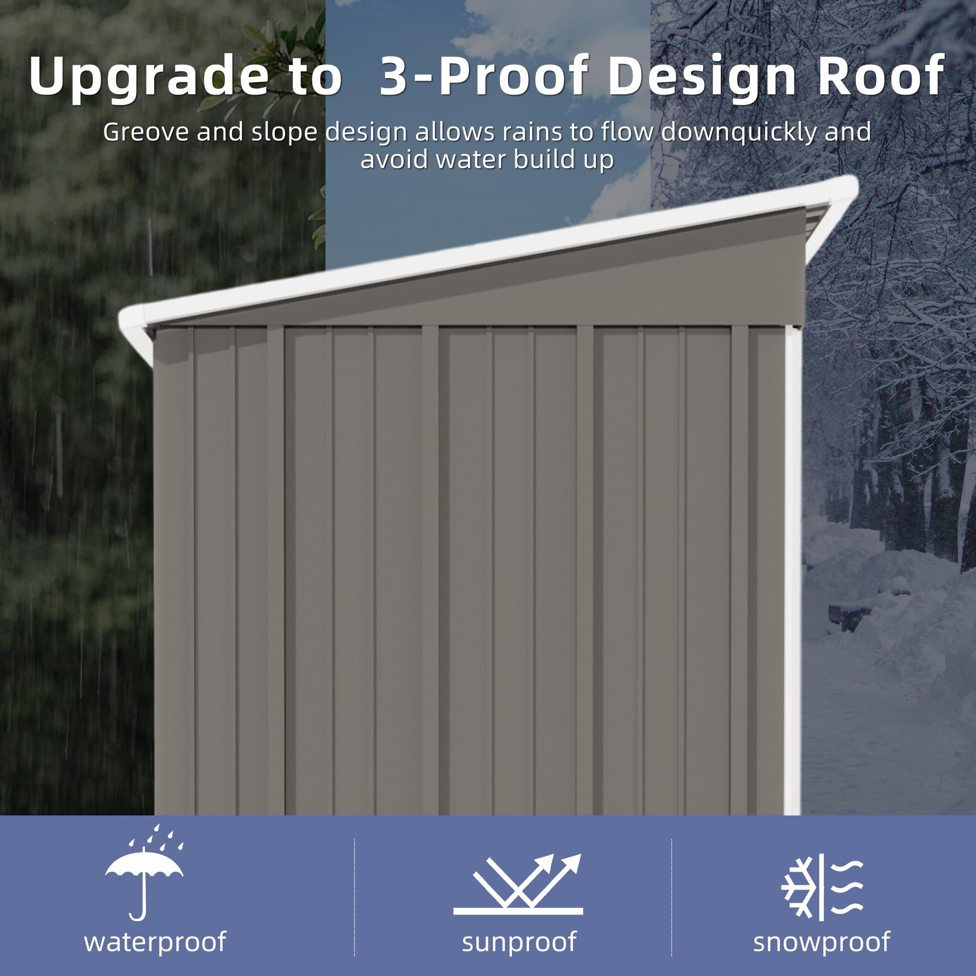 Snapklik.com : Goohome 5x3 FT Outdoor Storage Shed, Tool Shed