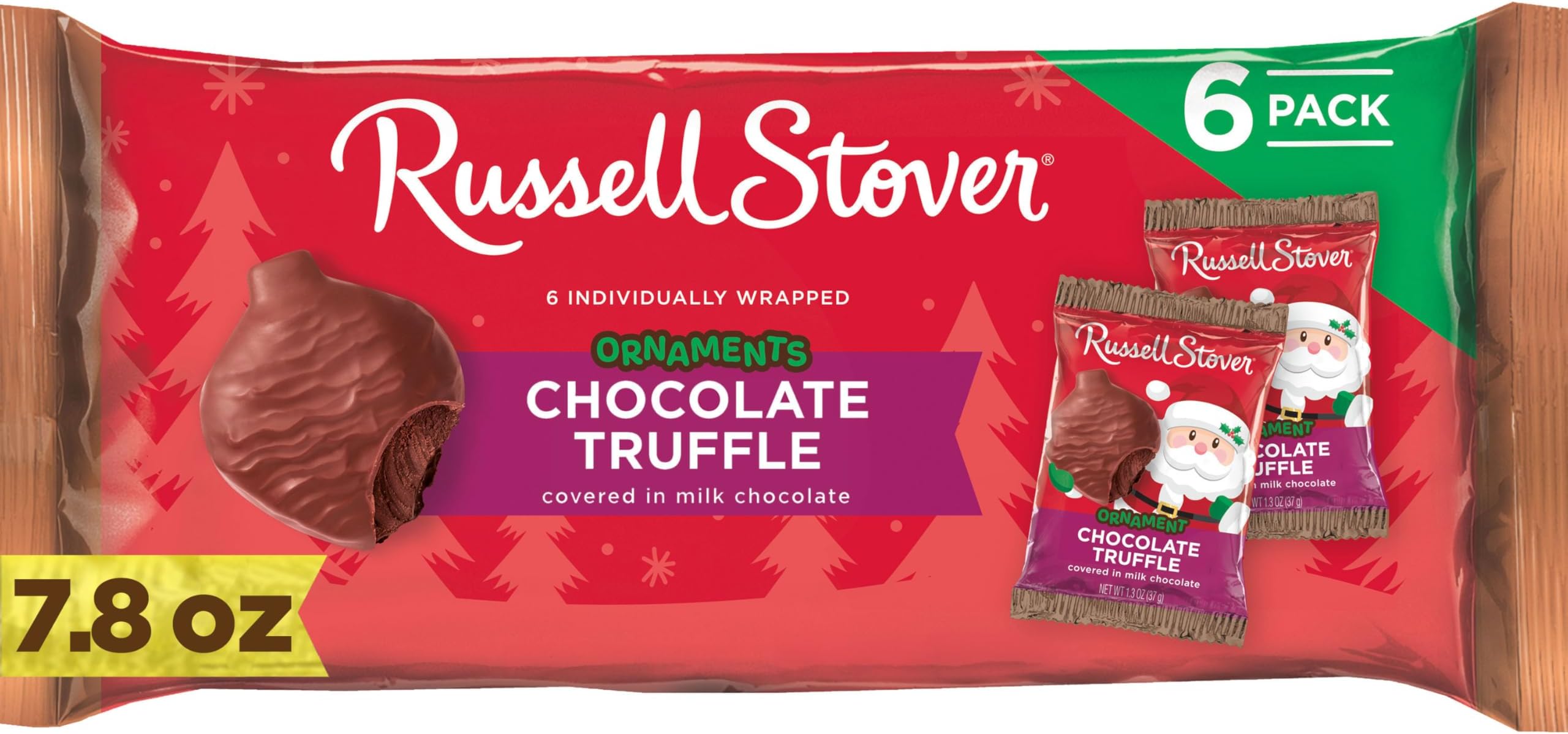Amazon.com: Russell Stover Milk Chocolate Truffle Ornaments, 6 ...