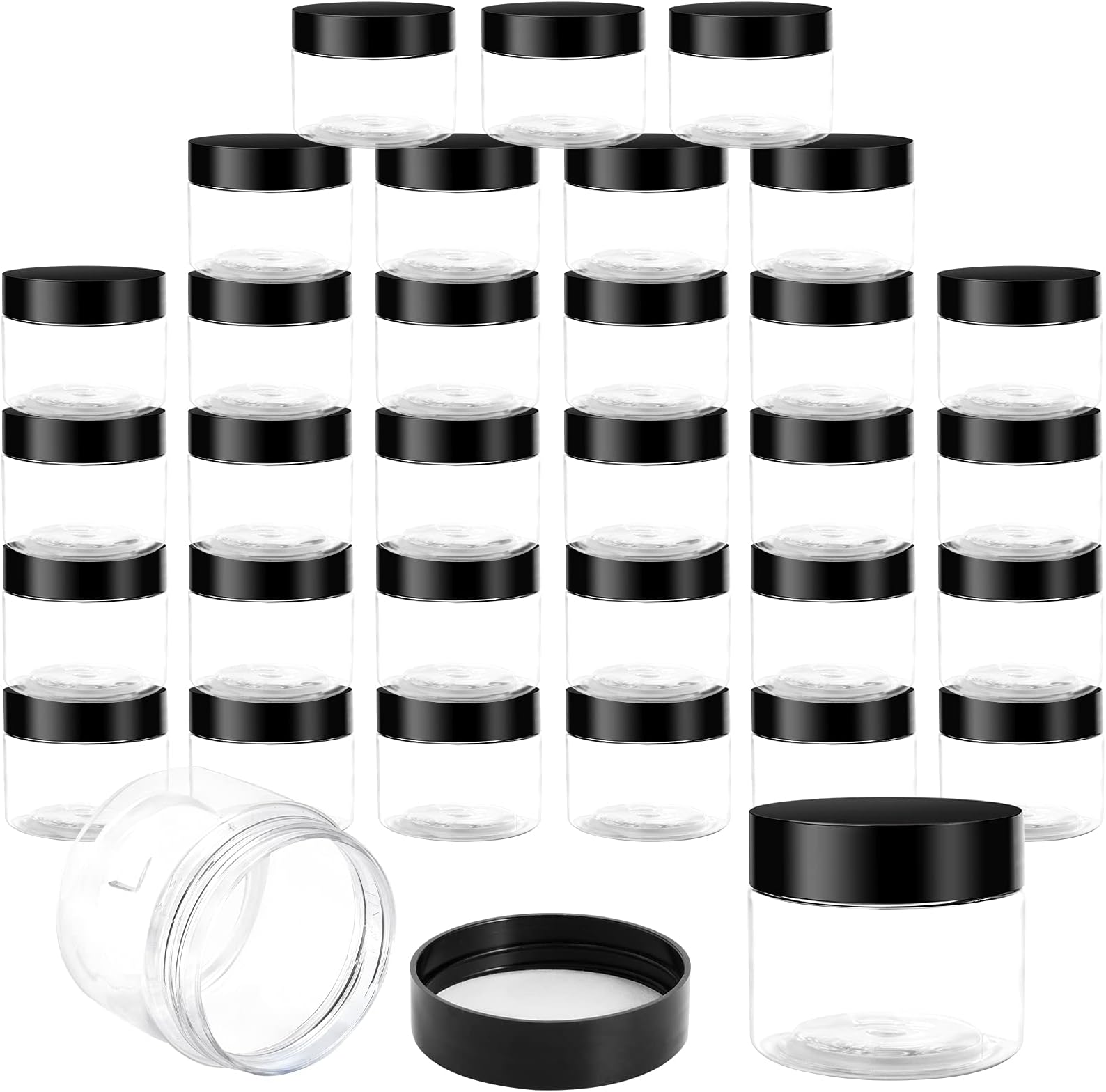 Amazon.com: SGHUO Empty 24 Pack Slime Containers, 12 6oz and 12 2oz ...