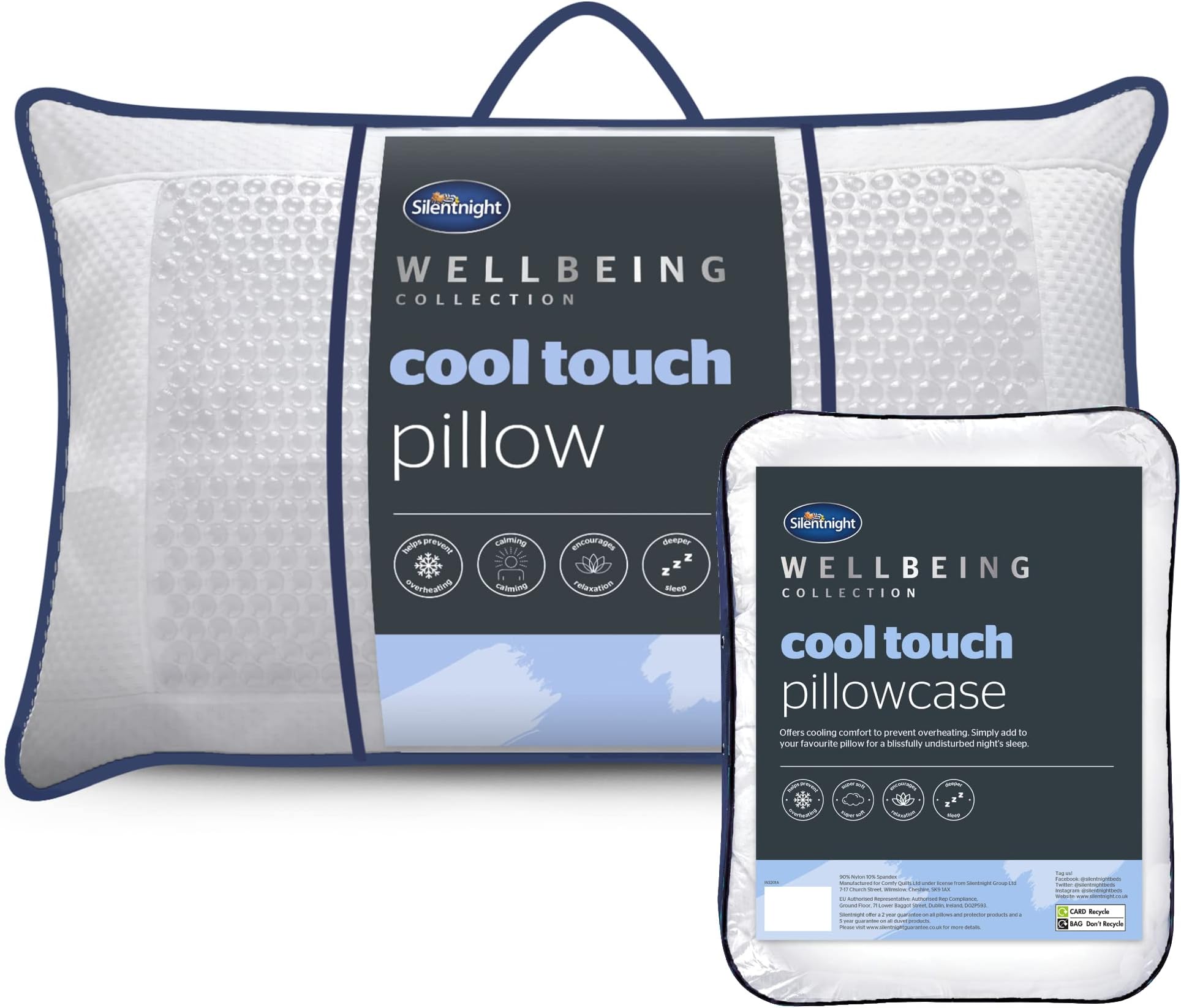 Slumberdown Climate Control Pillows 2 Pack - Temperature Regulating ...