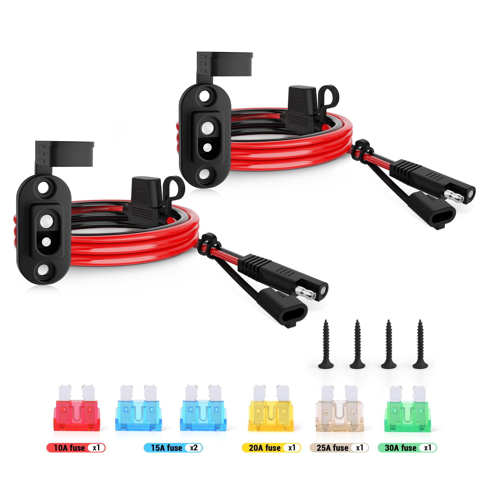 Snapklik.com : MICTUNING 2PCS 1.5FT 12AWG Power SAE Socket Sidewall ...